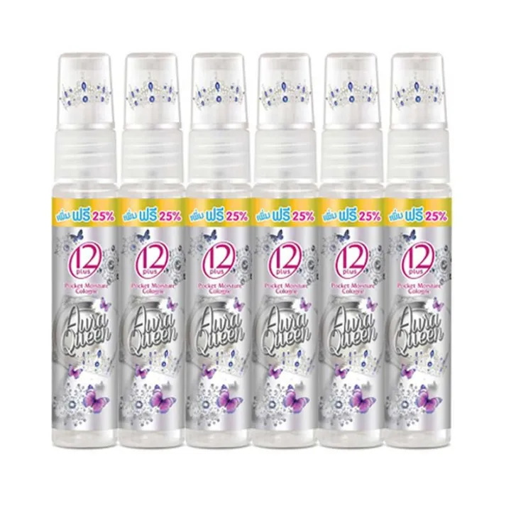 12 Plus Pocket Cologne White 25 ml x 6 pcs.ทเวลฟ์พลัส โคโลญ พ็อคเก็ต ม ...