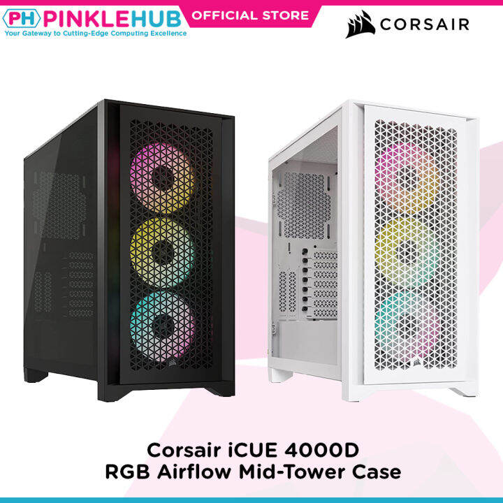 Pinklehub | Corsair iCUE 4000D RGB Airflow Mid-Tower Case - 3X AF120 ...