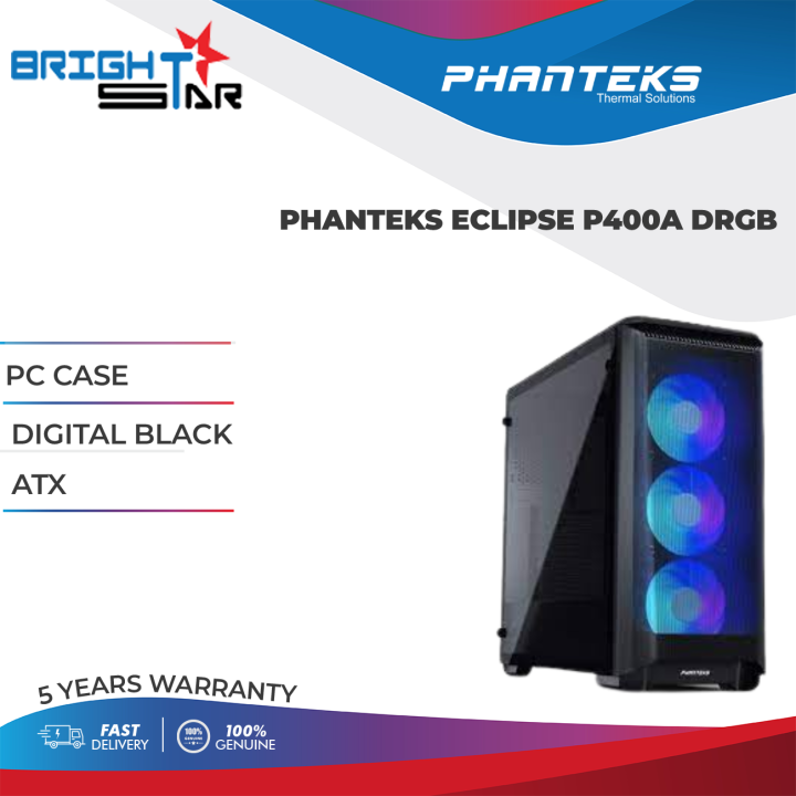 PC CASING PHANTEKS ECLIPSE P400A DRGB / DIGITAL BLACK / ATX / 5Y ...