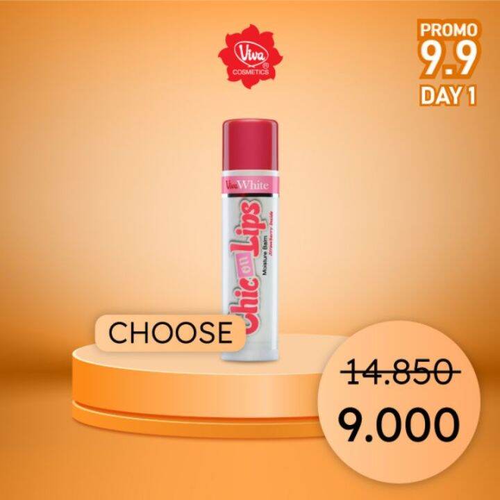 Viva White Lip Balm Chic On Lips | Lazada Indonesia