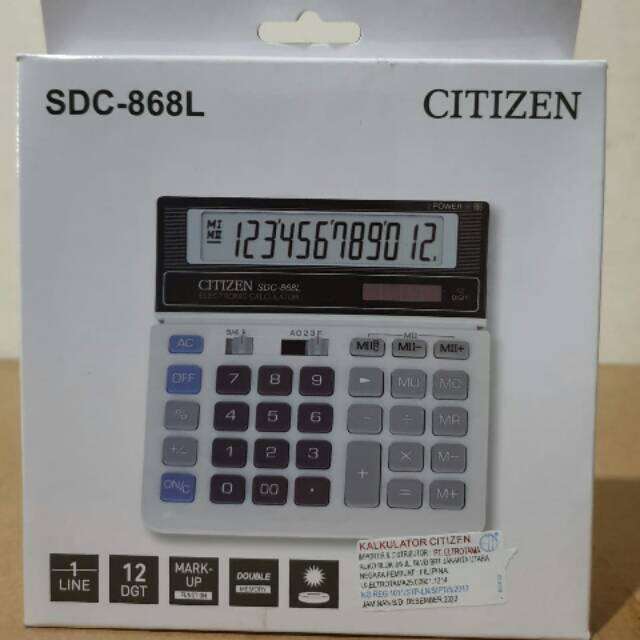 Citizen เครื่องคิดเลข ใหม่ พร้อมส่ง Sdc 868L | Lazada.co.th