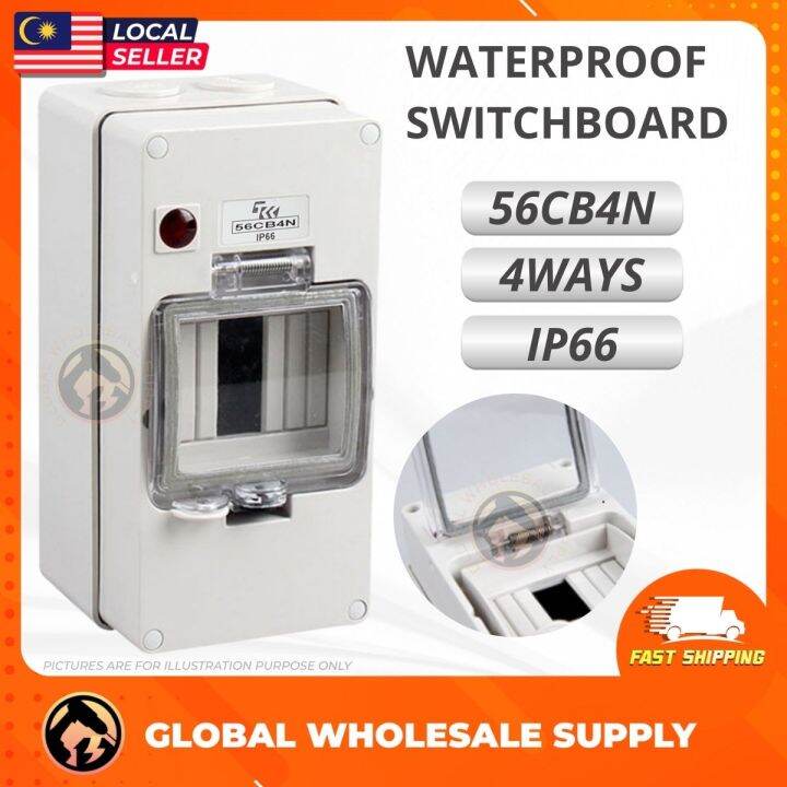 IP66 56CB4N 4Ways Switchboard Electrical MCB Waterproof Box 4 Poles ...