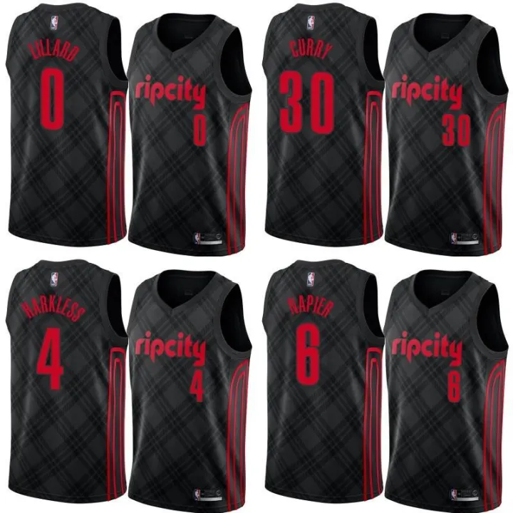 เสื้อกีฬาบาสเก็ตบอล NBA Jersey Portland Trail Blazers lillard Harkless ...