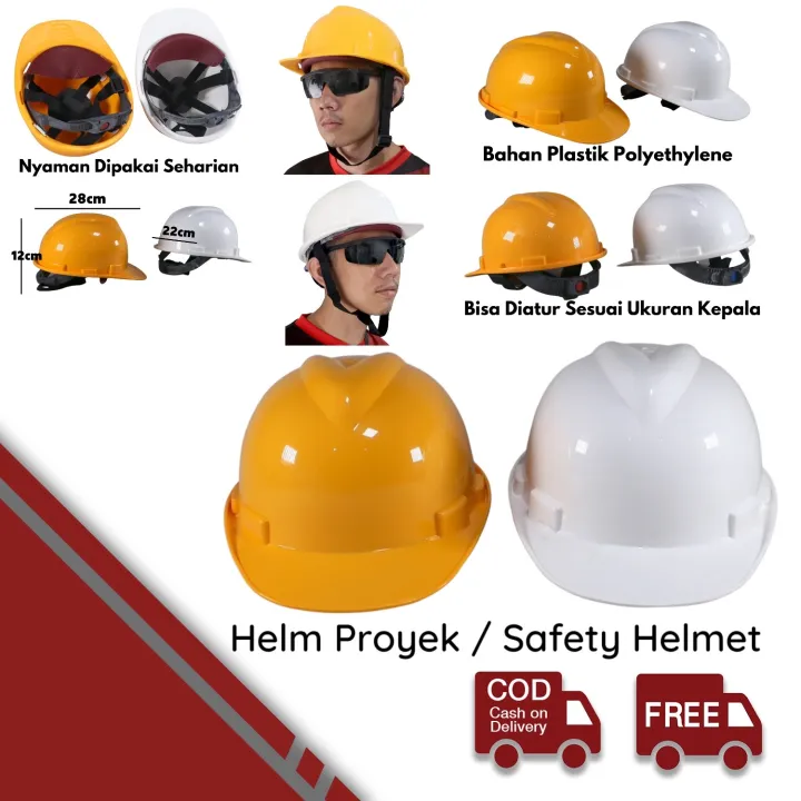 Helm Industri SNI Kerja Proyek Nyaman Dipakai Gampang di Stel Safety ...