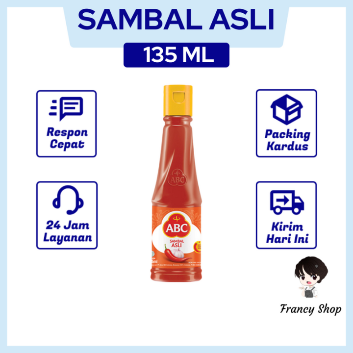 Saus Sambal ABC Sambal Asli 135 ml / Saos Sambal / Sambel ABC | Lazada Indonesia