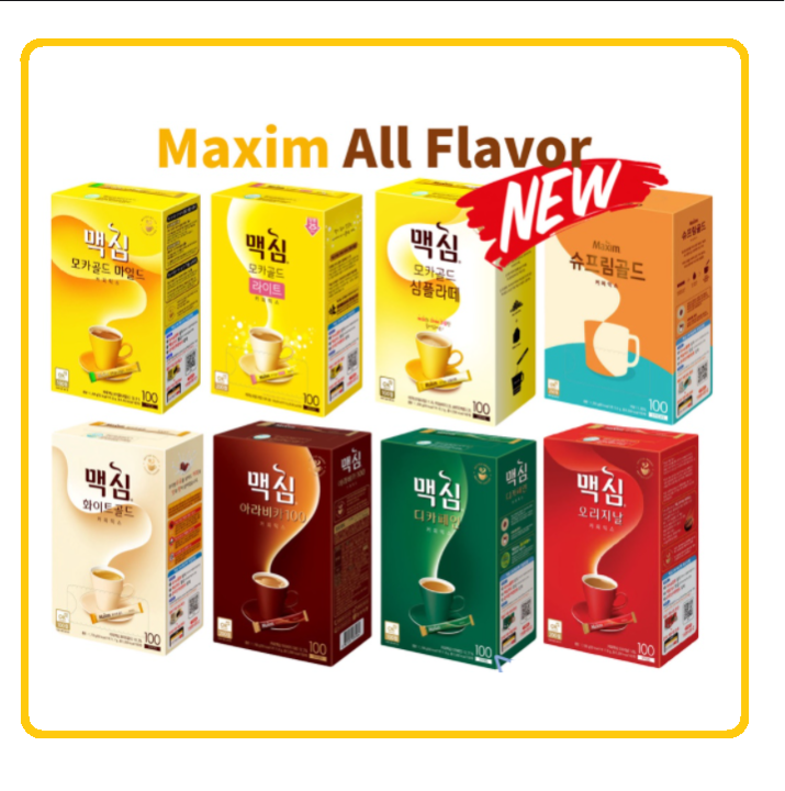 Korea Maxim 10 Sticks Instant coffee|Mocha Gold Supreme Gold White Simple Latte Arabica100 ...