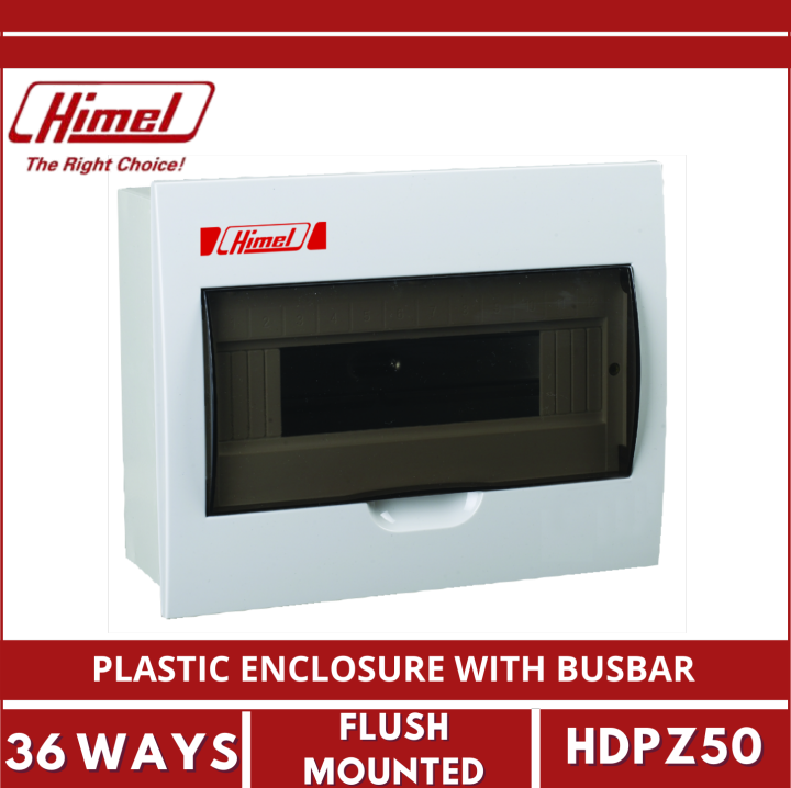 Himel Plastic Enclosure 36 Ways Flush-mounted with Comb Busbar | Lazada PH