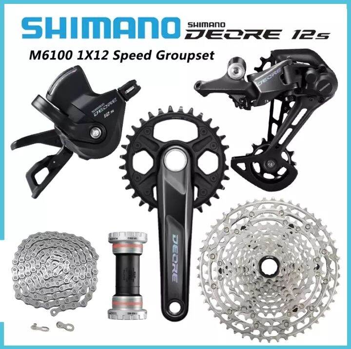 Shimano Deore M6100 1X12 Speed Groupset M6100 Shift Lever RD M6100 SGS CN M6100 Chain Kit CS ...