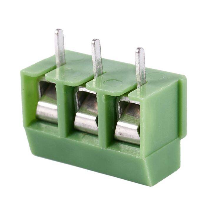 100 Pcs 3 Pin 5mm Pitch PCB Mount Screw Terminal Block AC 250V 8A | Lazada