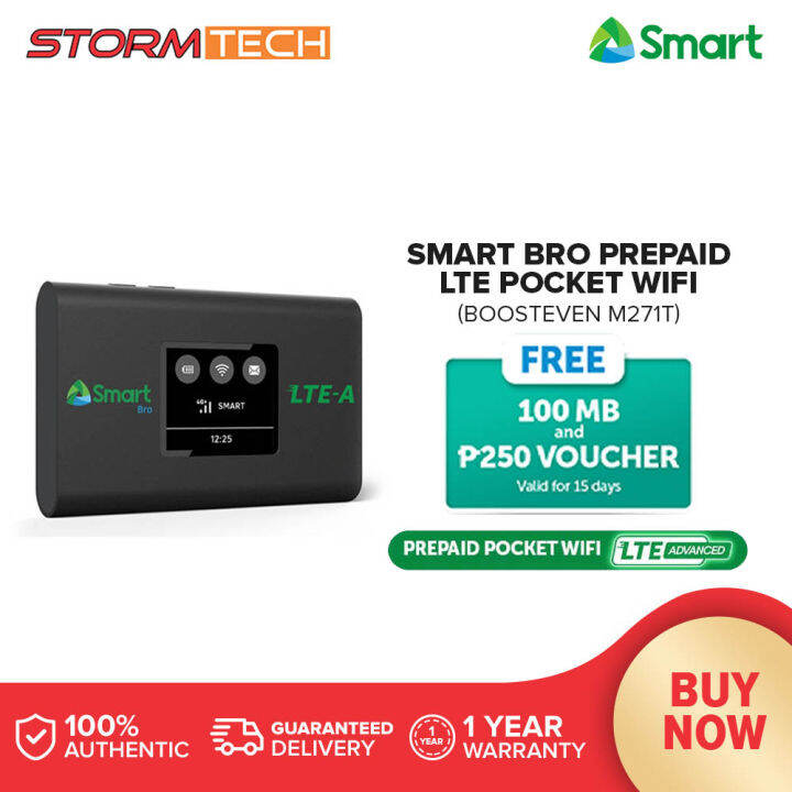 Smart Bro Prepaid LTE Pocket WiFi (Boosteven-M271T) with 100MB and ...