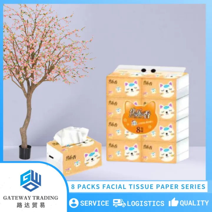 8 Packs / 1 Bundle Tissue Mini Paper Towels Facila Tissue Napkins ...