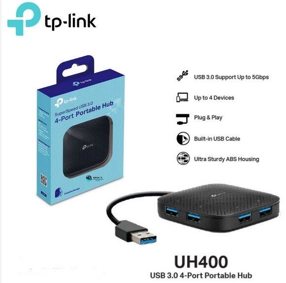 TP-LINK UH400 5Gbps USB 3.0 4 Port Portable Hub USB 4P V.3.0 'TP-LINK ... TP-LINK UH400 5Gbps USB 3.0 4 Port Portable Hub USB 4P V.3.0 'TP-LINK ...