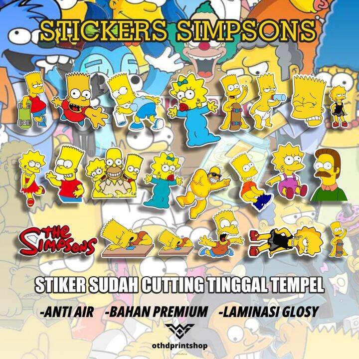 Stiker Simpson Stiker Simpsons Sticker Pack Simpson | Lazada Indonesia