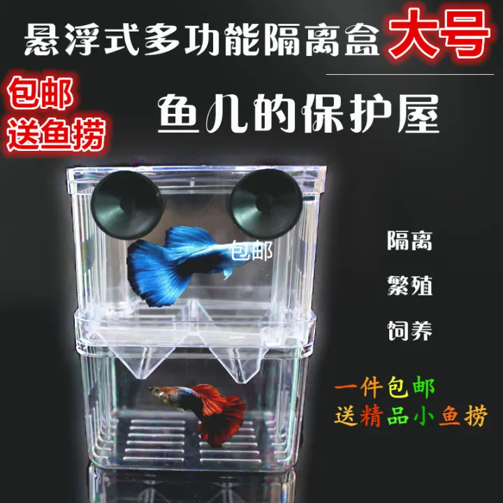 Fish fry breeding box guppies spawning hatching box fish tank isolation ...