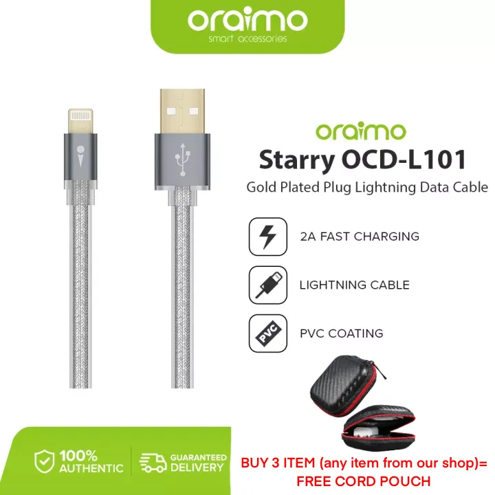 ORAIMO IPHONE CORD FAST CHARGING LIGHTNING DATA CABLE | Lazada PH