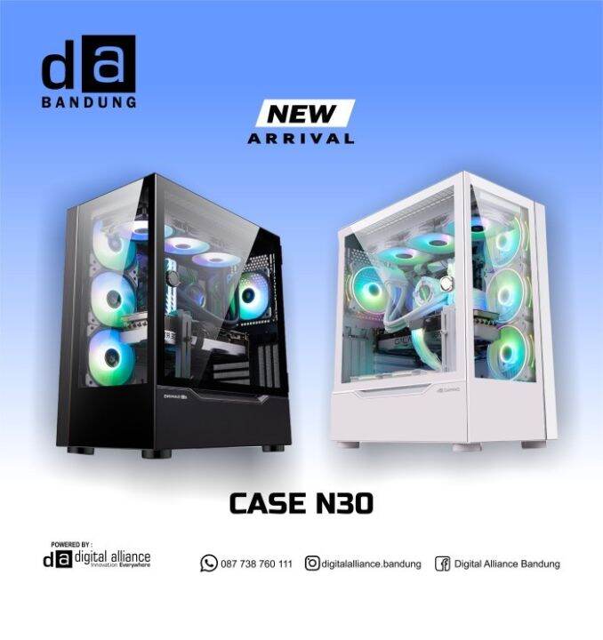 Digital Alliance N30 Tempered Glass Mid-Tower Gaming Case I DA N30 | Lazada Indonesia