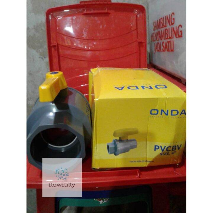 BALL VALVE PVCBV 4 ONDA POLOS STOP KRAN PVC 4 inch | Lazada Indonesia