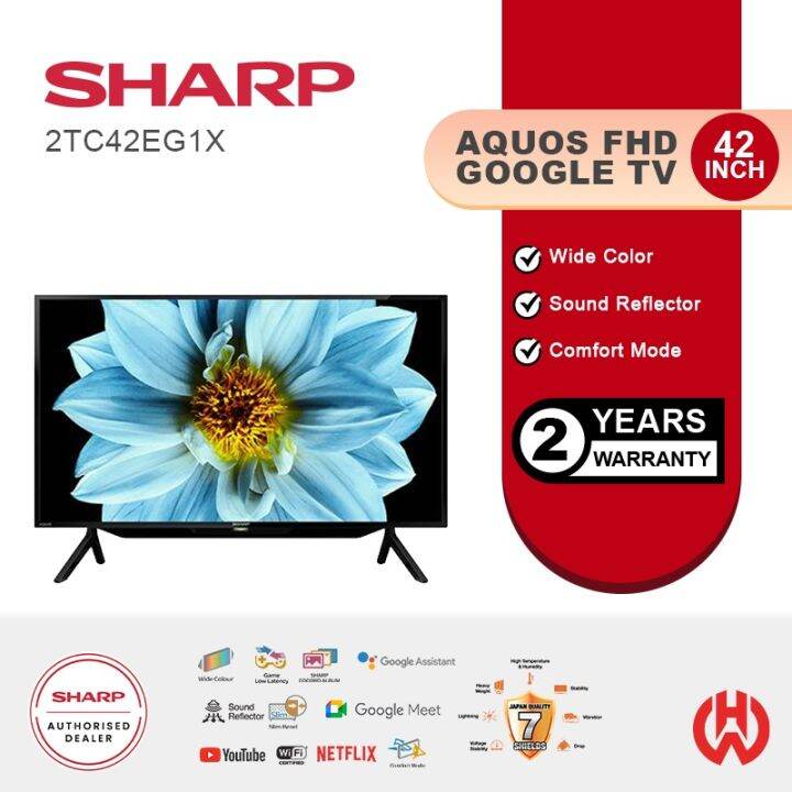 SHARP AQUOS 42 INCH FULL HD GOOGLE TV 2TC42EG1X | Lazada