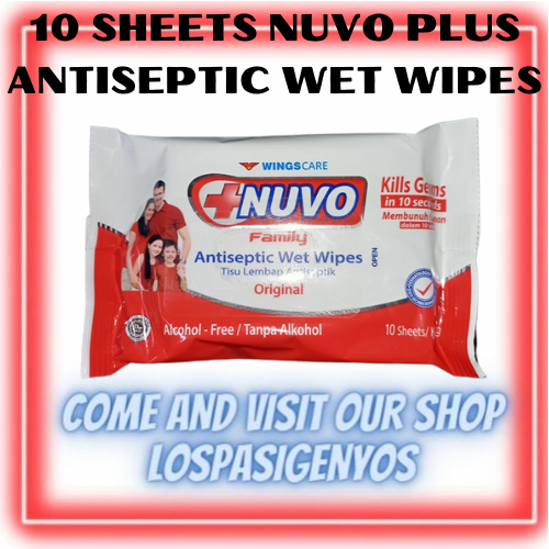 HIGH QUALITY ANTISEPTIC 10 SHEETS NUVO FAMILY WET WIPES AND ALCOHOL ...