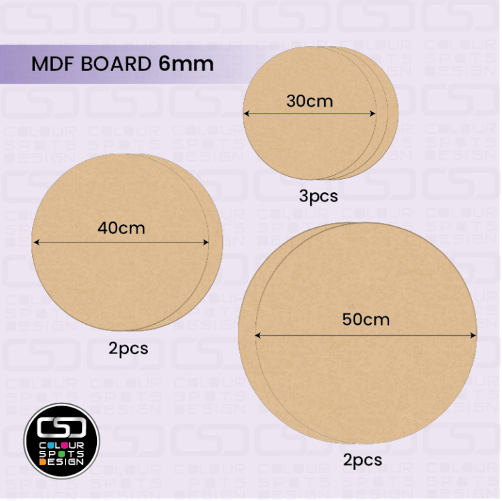 MDF board Round Shape for Craft 6mm | Lazada