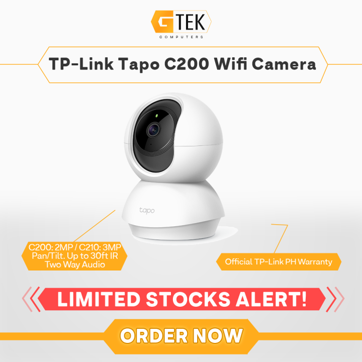 TP-Link Tapo C200 2MP C210 3MP Pan/Tilt Home Security Wi-Fi Camera | Lazada PH