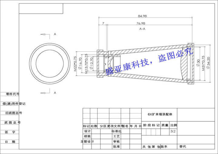 Laser beam expander/laser collimator/optical beam expander/1064 nm/3x ...