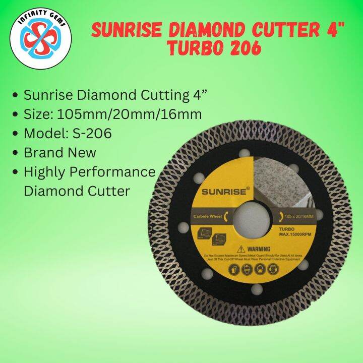 SUNRISE DIAMOND CUTTER 4" #206 | Lazada PH