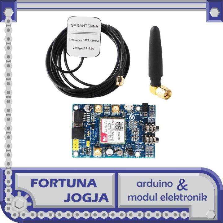SIM808 Quad Band GSM GPRS GPS Shield Module Arduino Uno Mega + Antenna | Lazada Indonesia