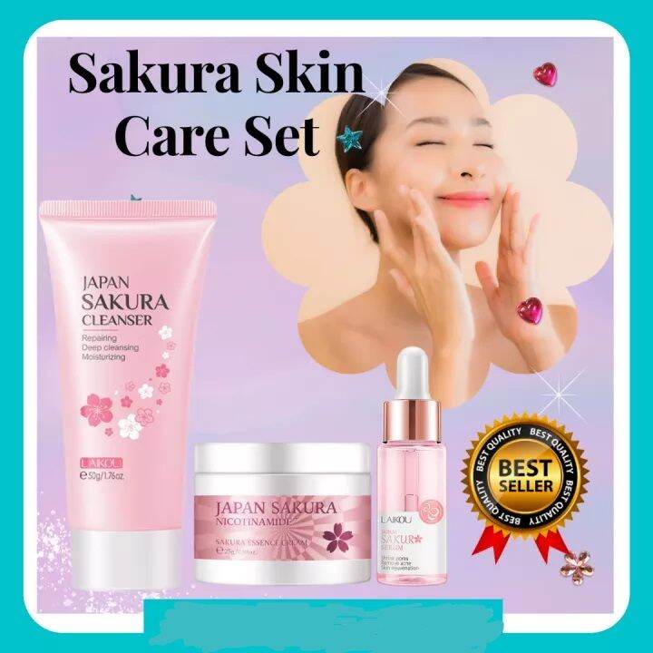 Authentic Japan Sakura Skin Care Set Melasma and freckles remover Acne ...