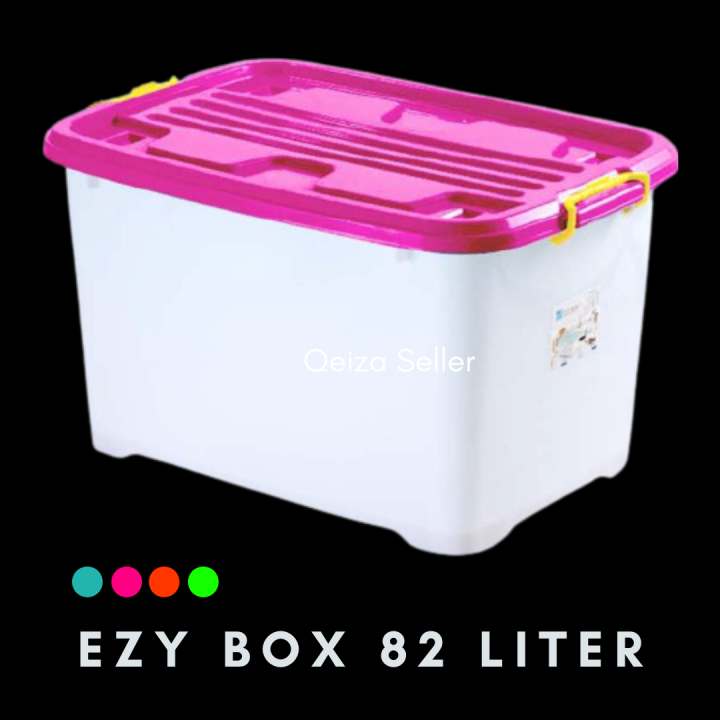Container Box 82 Liter / 130 LITER (CEK GAMBAR) Besar Kuat Tebal Tahan Banting Roda Kokoh Ezy ...