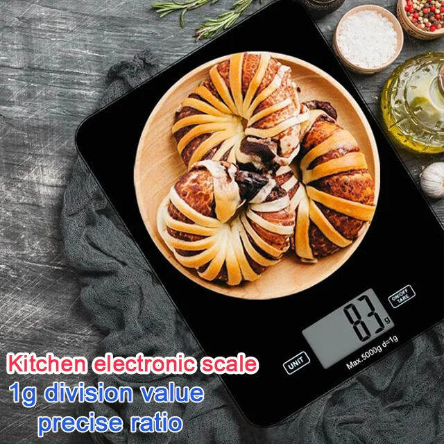 vivimall Miniature Kitchen Scale with Glass Surface 5kg CapacitAccurate ...