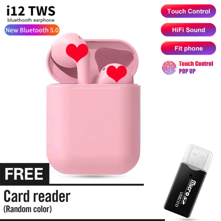 【Free Card Reader】 COD I12 TWS 5.0 Wireless Bluetooth Earphones Android ...