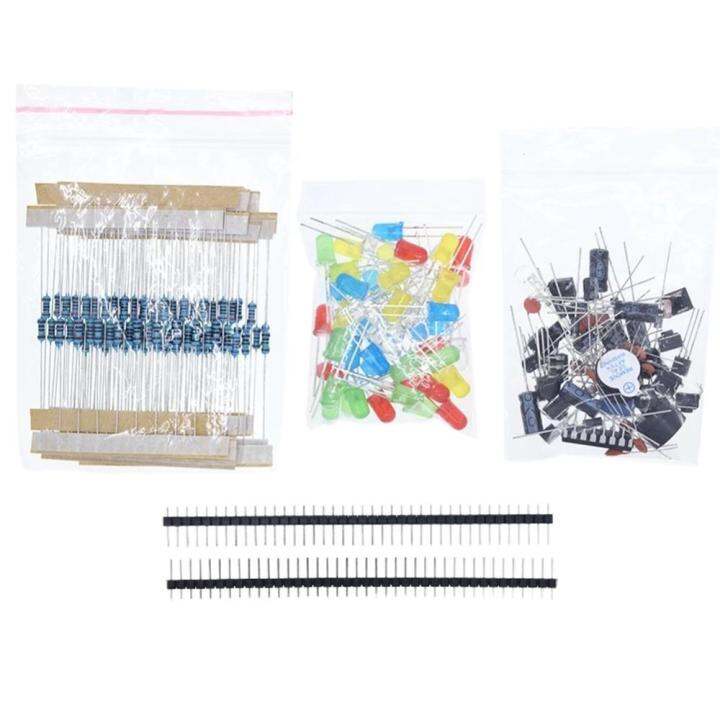 Electronics Components Basic Starter Kit Breadboard Cable Resistor ...