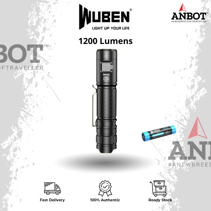 WUBEN C3 1200 Lumens Portable Rechargeable Waterproof EDC LED ...
