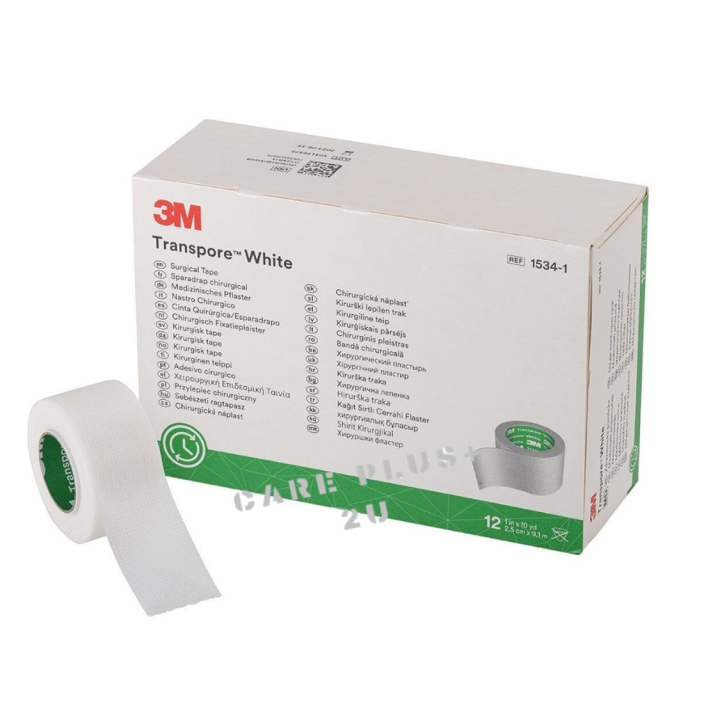 3M Transpore White Surgical Tape 2.5cm x 9.1m (12rolls/box) | Lazada
