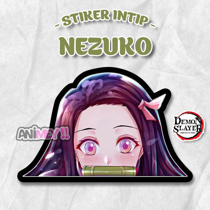 Stiker Intip Nezuko Demon Slayer / Anime Sticker Waterproof | Lazada ...