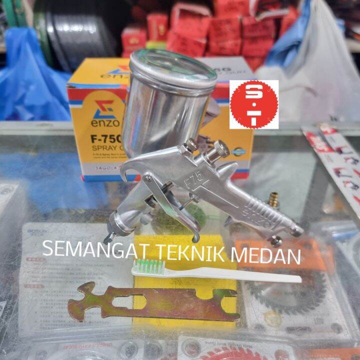 F75 SPRAY GUN SEMPROTAN ANGIN TABUNG ATAS F75G 400cc ENZO SAGOLA F 75G ...