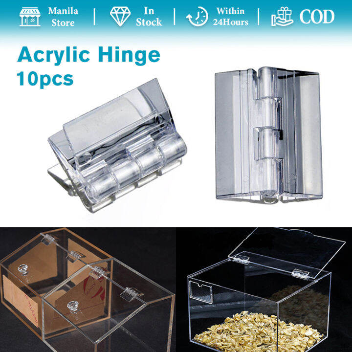 10pcs Acrylic Hinges Clear Acrylic Mini Hinge Transparent Plastic ...