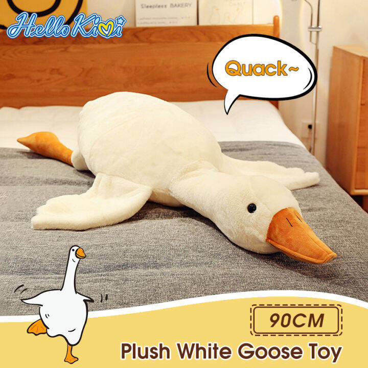 HelloKimi Long Plush White Goose Washable Sleeping Pillow Big White ...