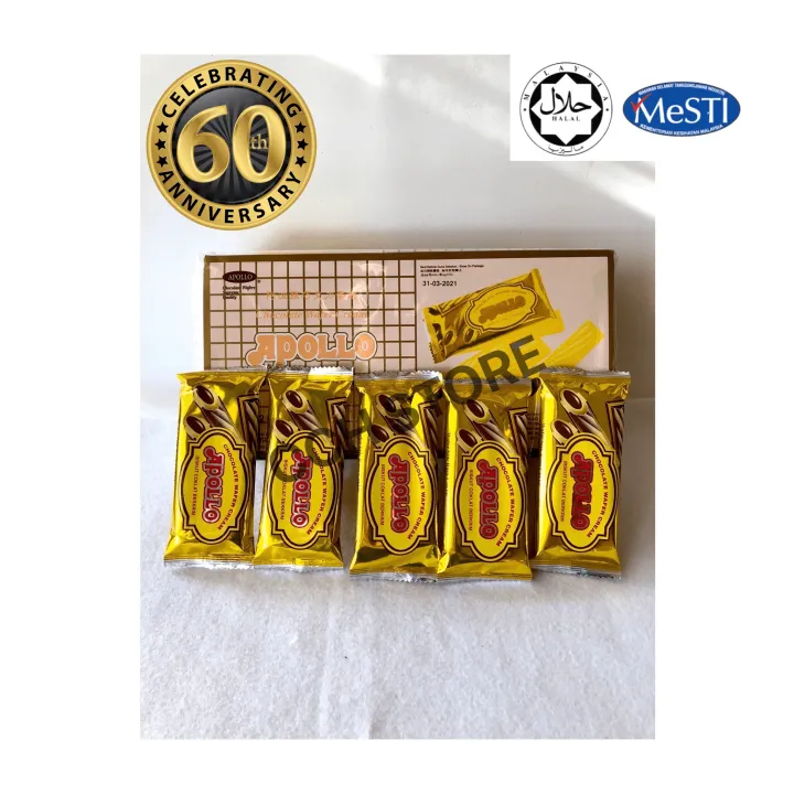 Apollo Chocolate Wafer Cream / Biskut Coklat Berkrim (11g x 30pack ...