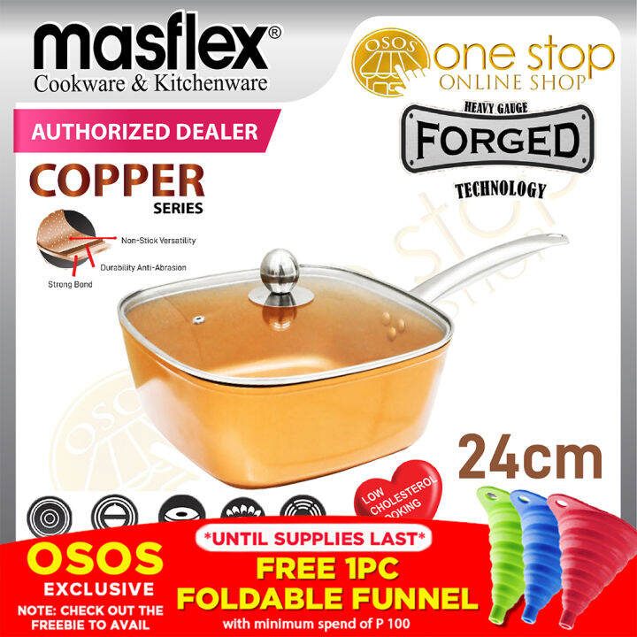 Masflex Original Forged Copper Non Stick Induction Cooker Square ...