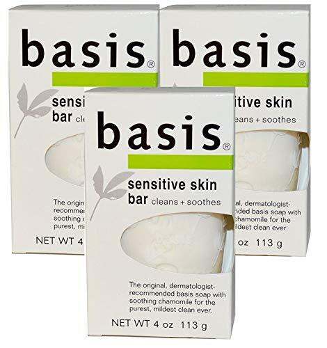 Basis Sensitive Skin Bar Soap with Chamomile & Aloe Vera, 4 oz. / 113g ...