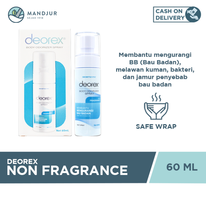 Deorex Body Odorizer Spray Non Fragrance 60 mL - Deodoran Spray ...
