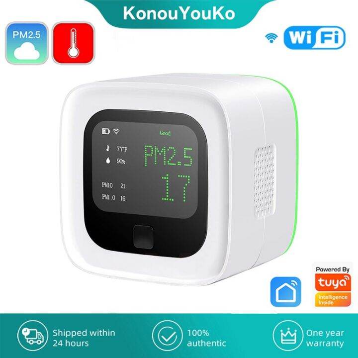Tuya Smart Home PM2.5 Monitor Humidity Temperature Sensor Air Quality ...