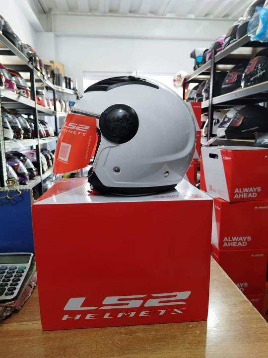 LS2 PEARL WHITE ,SINGLE VISOR HALF FACE | Lazada PH