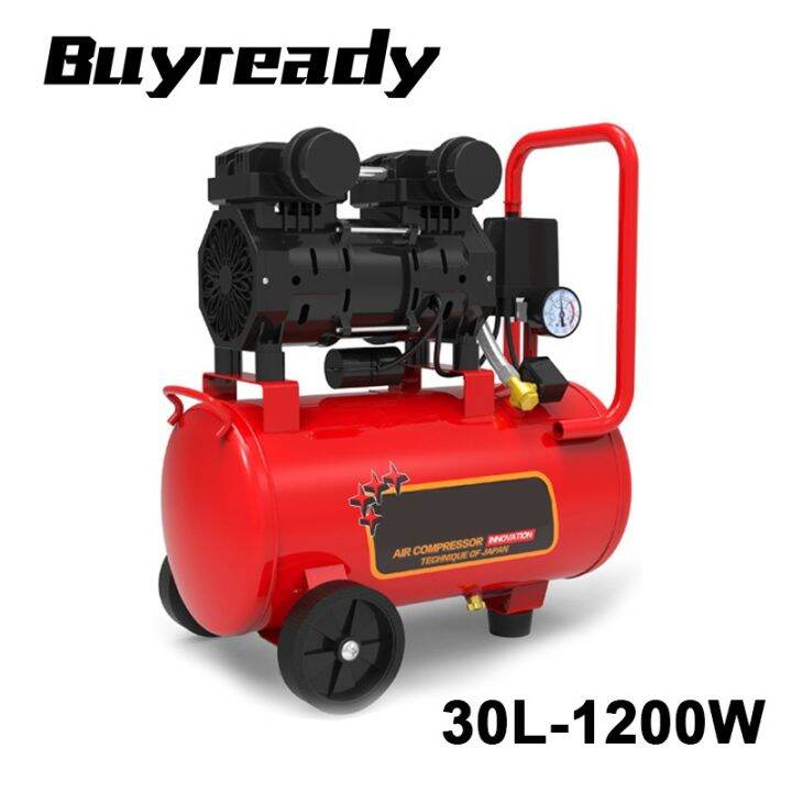 220V 30L 1200W Oil Free Silent Air Compressor Small Air Pump Industrial ...
