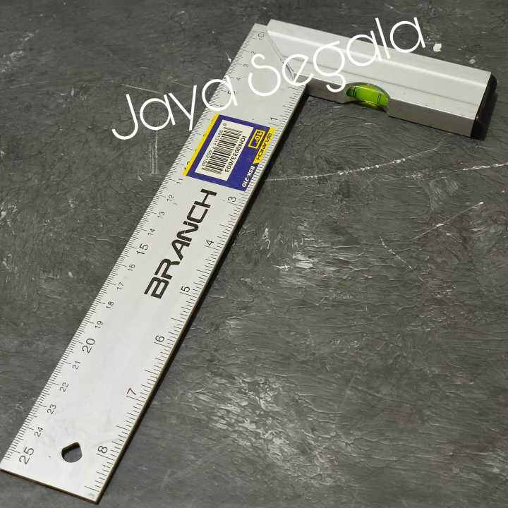 Penggaris siku tukang 25cm Waterpas Alumunium 10 inch 25 cm Waterpass ...