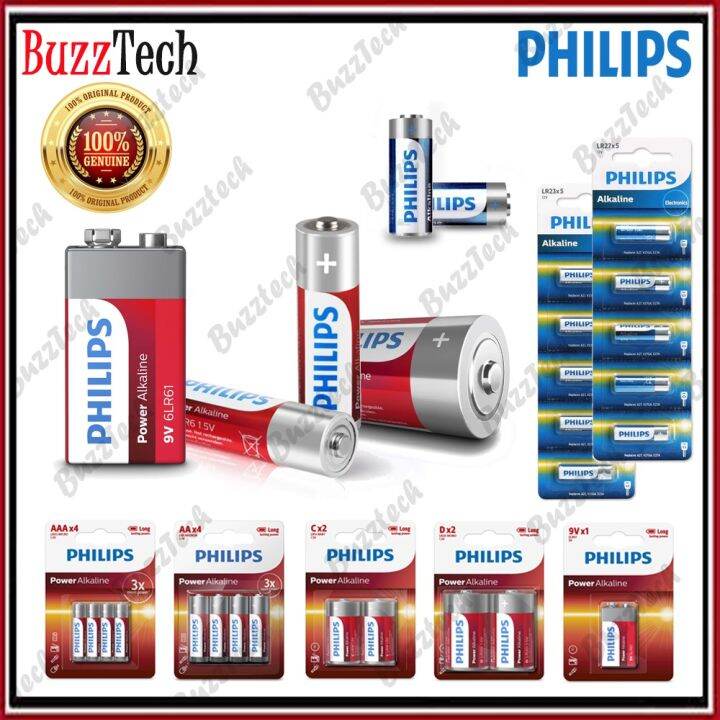 BuzzTech Philips Alkaline Battery AAA Battery AA Battery 9V Battery ...