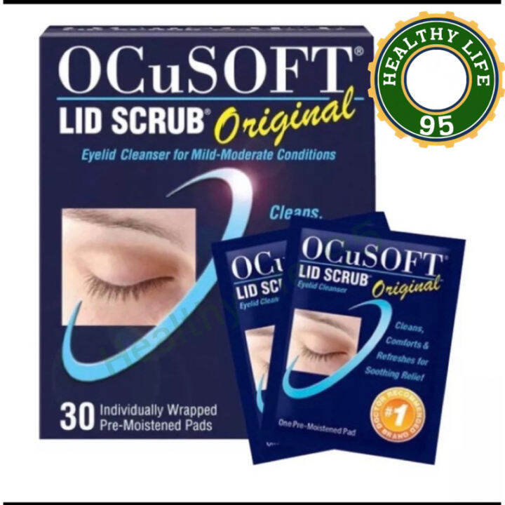 OCuSOFT lid pad ผลิตภัณฑ์ทำความสะอาดเปลือกตา 30ชิ้น | Lazada.co.th