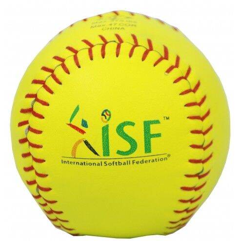 ISF Official Leather Softball 12" Optic Yellow (Half Dozen) | Lazada